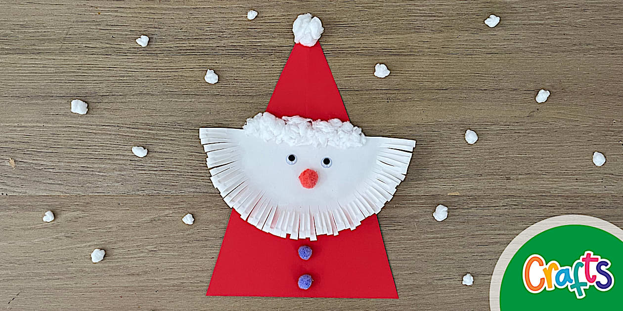 Father Christmas Paper Plate Craft Activity (teacher made)