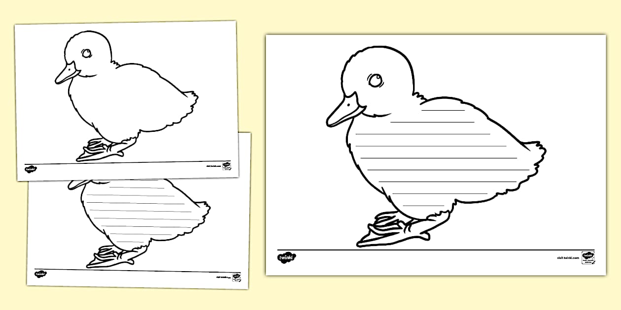 Duckling Writing Template (teacher made) - Twinkl