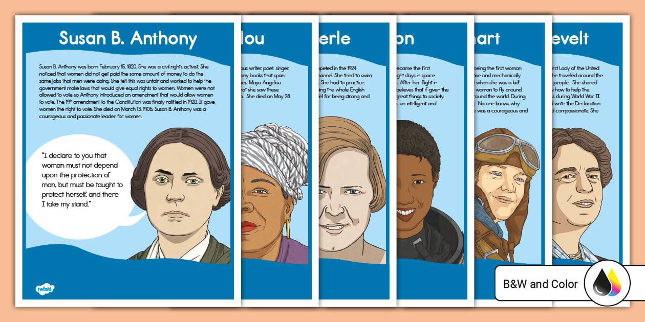 * NEW * Posters of Important Women in American History