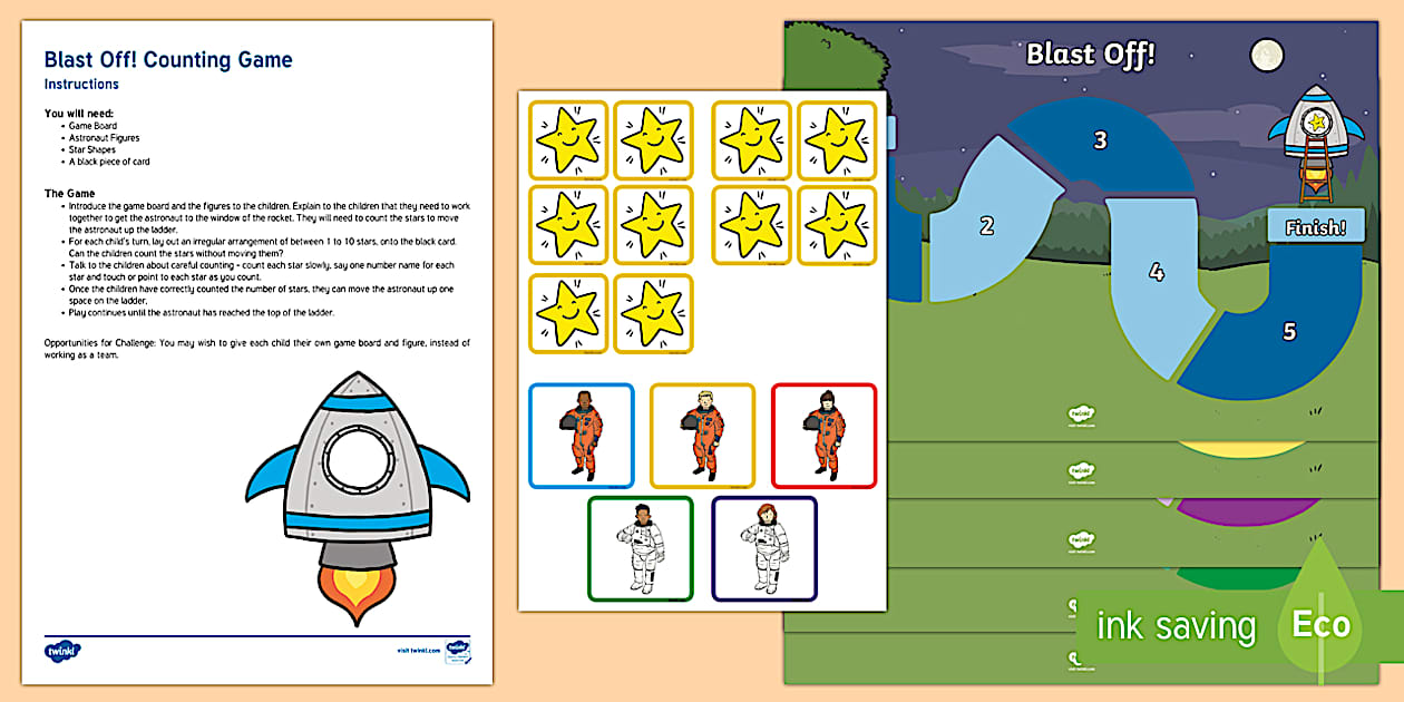 Blast Off! Counting Activity Resource Pack (teacher made)