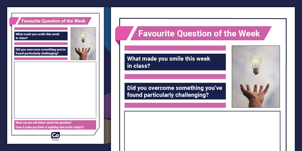 Favourite Question of the Week Display Poster (teacher made)