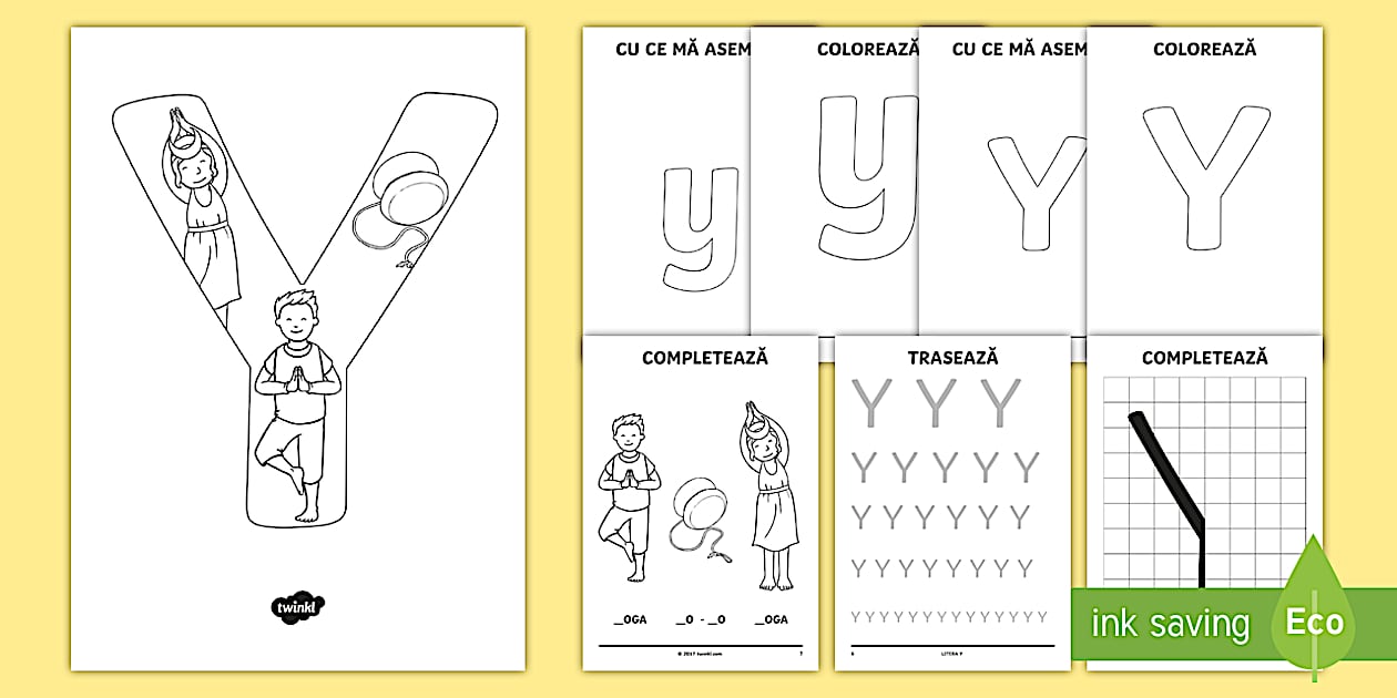 Consolidarea literei Y - Broșură cu activități - Twinkl