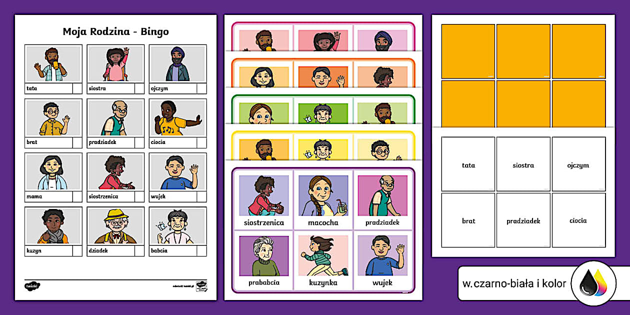 Moja Rodzina | Gra | Bingo (Teacher-Made) - Twinkl