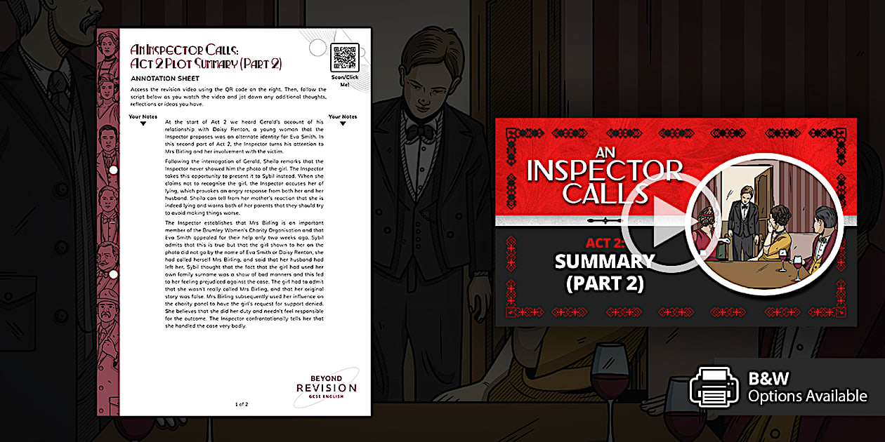 Act II Plot Summary (Part 2) | An Inspector Calls | Quickfire Video and