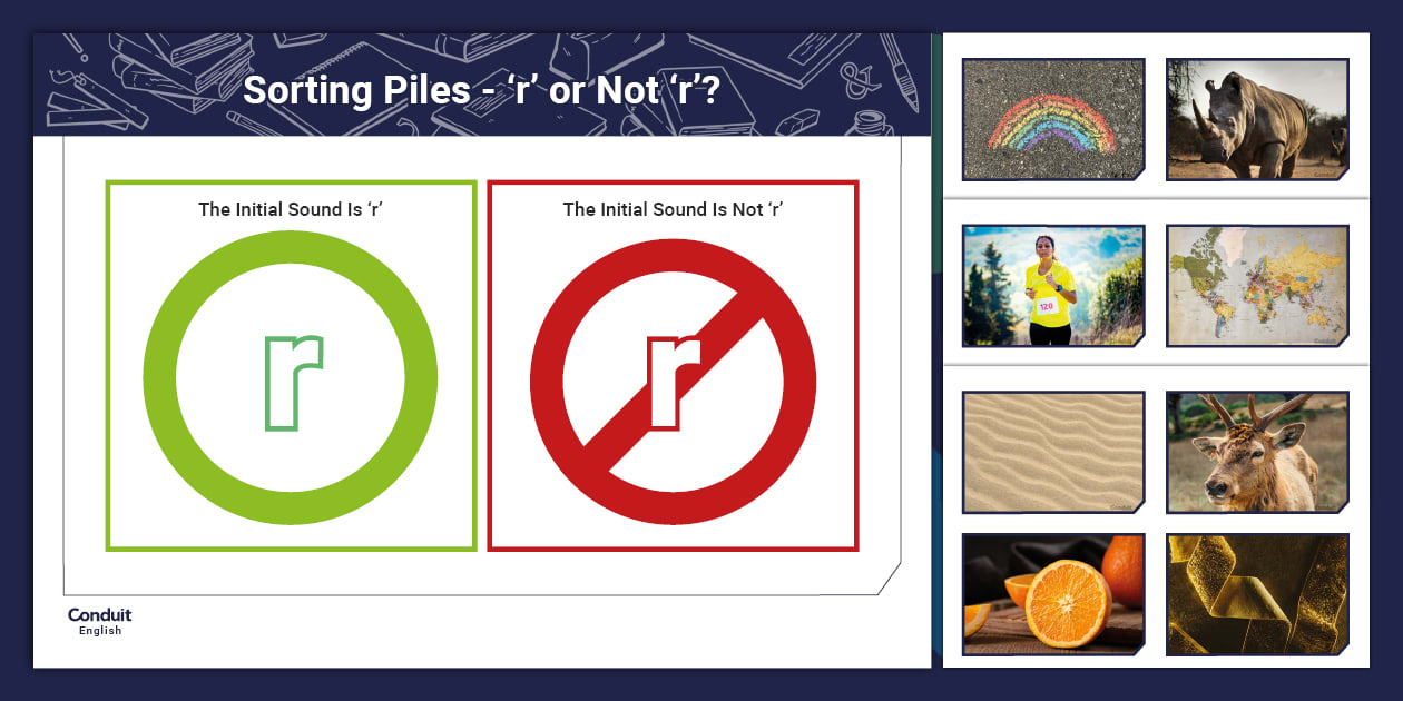 Reinforcing Sounds: 'r' Initial Letter Sorting Activity