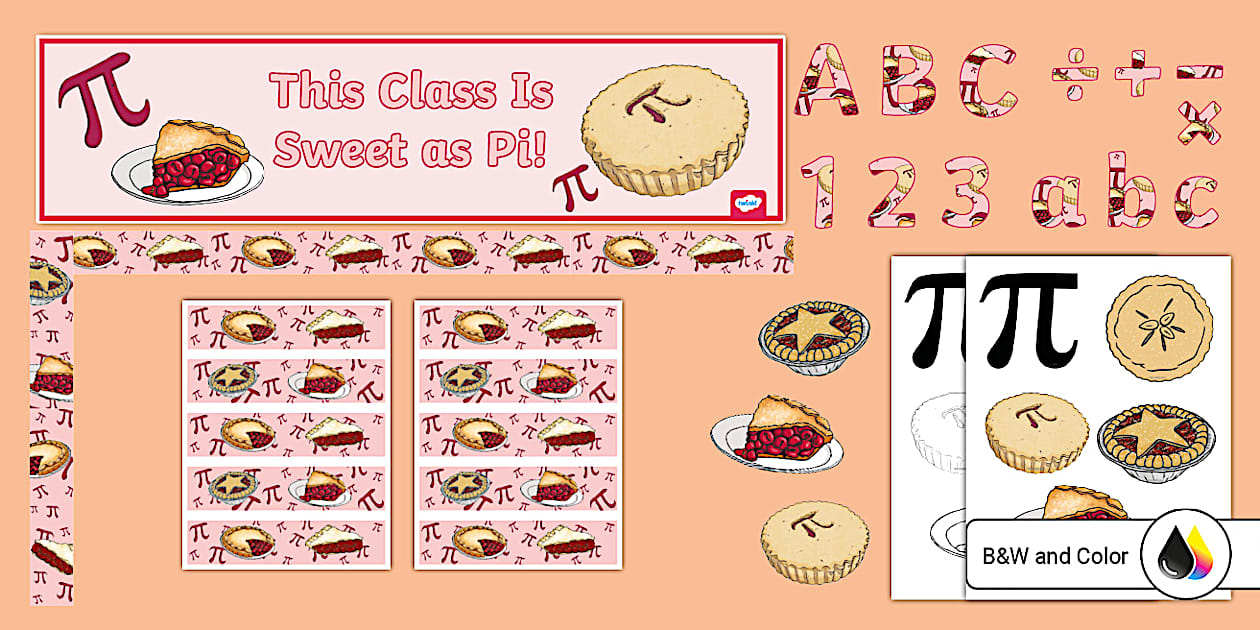 Sweet as Pi Bulletin Board Pack (teacher made) - Twinkl