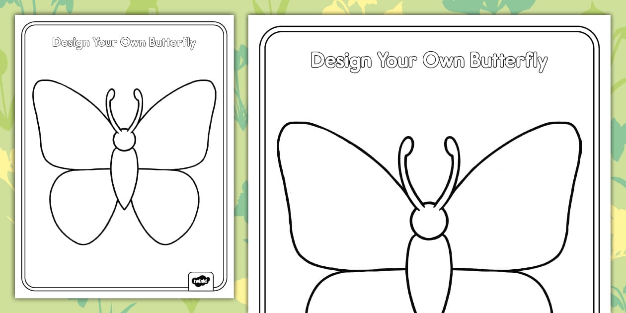 Preschool Butterfly Template | Colouring Resources | Twinkl