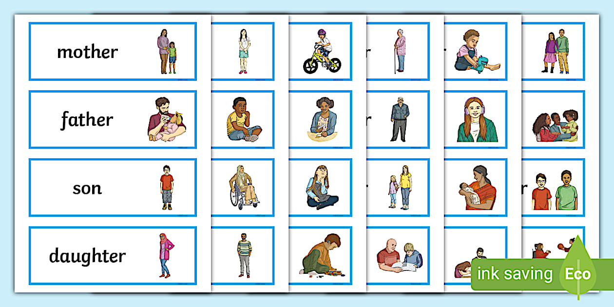 Families KS2 Word Cards (teacher made) - Twinkl