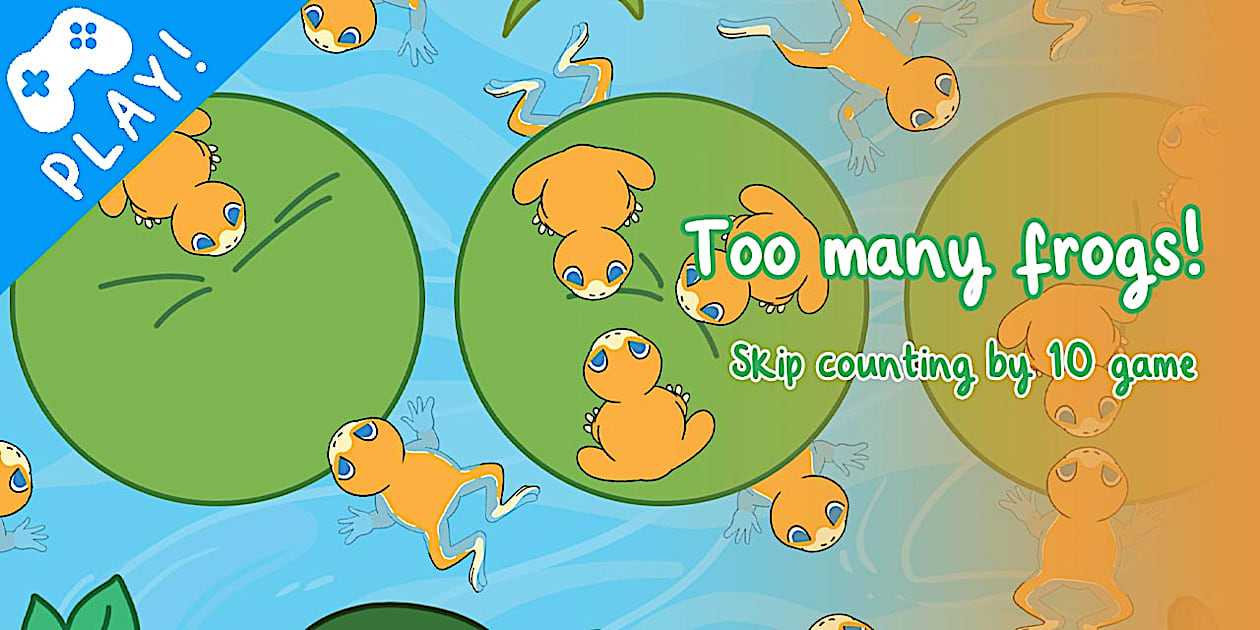 👉 Too Many Frogs: Skip Counting by 10 Game (teacher made)