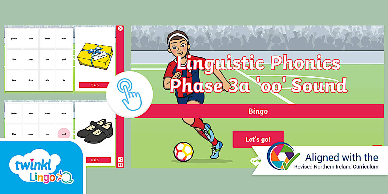 Linguistic Phonics Phase 3a 'oo' Sound Bingo Game