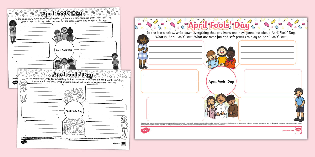KS1 April Fools' Day Mind Map - Twinkl Events (teacher made)
