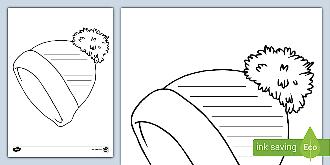 Woolly Hat Writing Template (Teacher-Made) - Twinkl