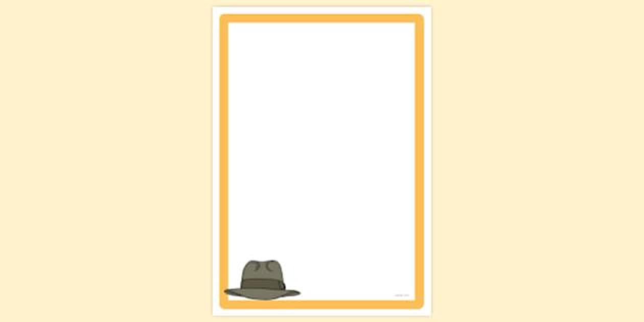 Adventurer's Hat Page Border | Page Borders | Twinkl