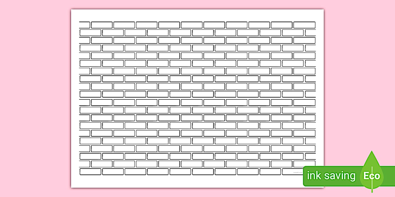 Brick Wall Template (teacher made) - Twinkl