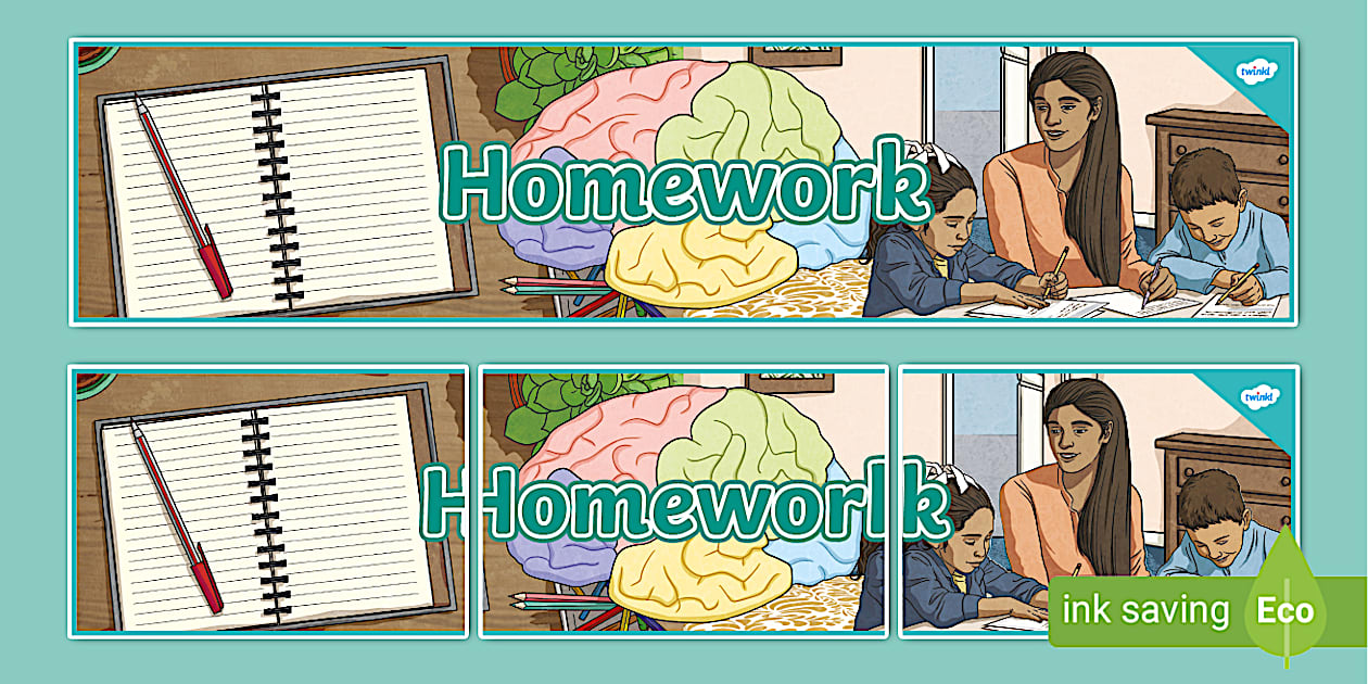 Homework Display Banner - KS2 - Classroom Management - Signs