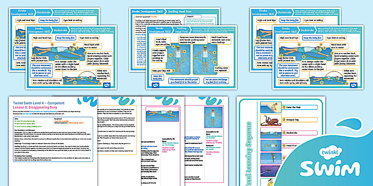 Twinkl Swim - Level 4(Competent) Lesson 8- Disappearing Dory