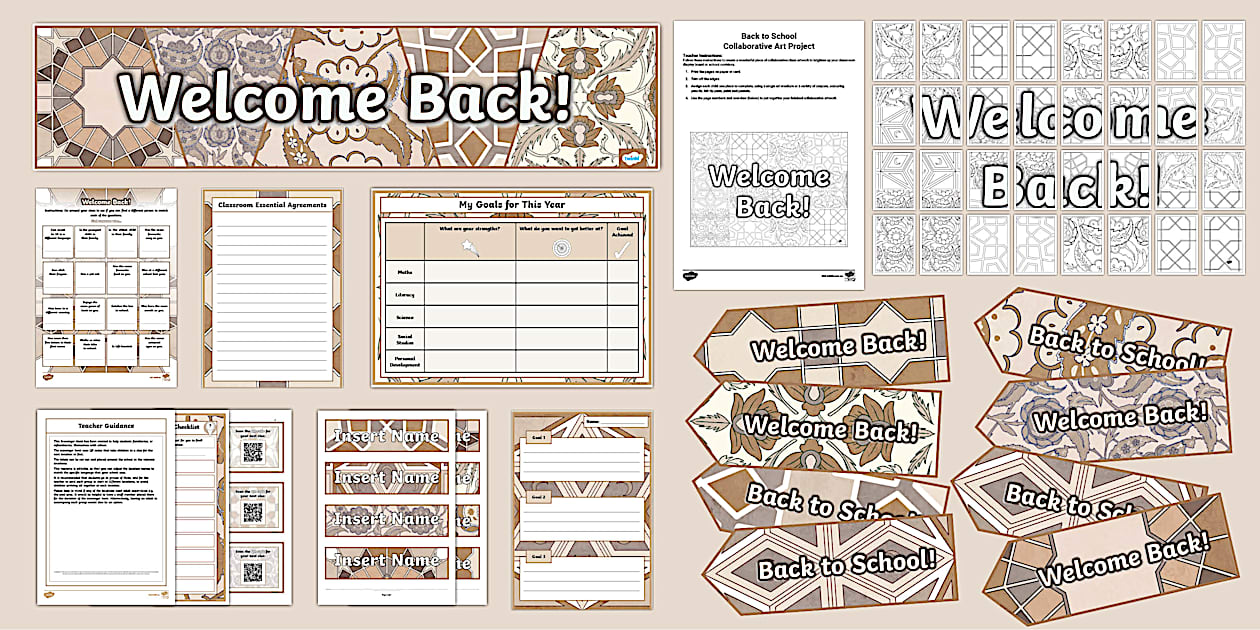 Back to School Resource Pack - Neutral Colours - Twinkl