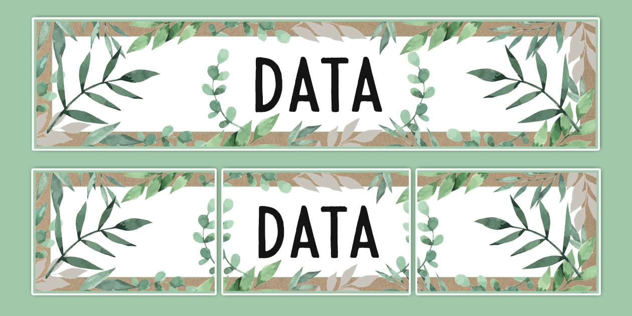 👉 * NEW * Muted Botanical Themed Data Display Banner