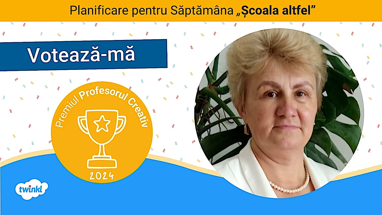 Maria Tusan – Votează-mă pentru Premiul Profesorul Creativ