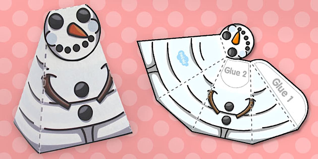 Simple Snowman Craft Activity | Christmas Paper Crafts