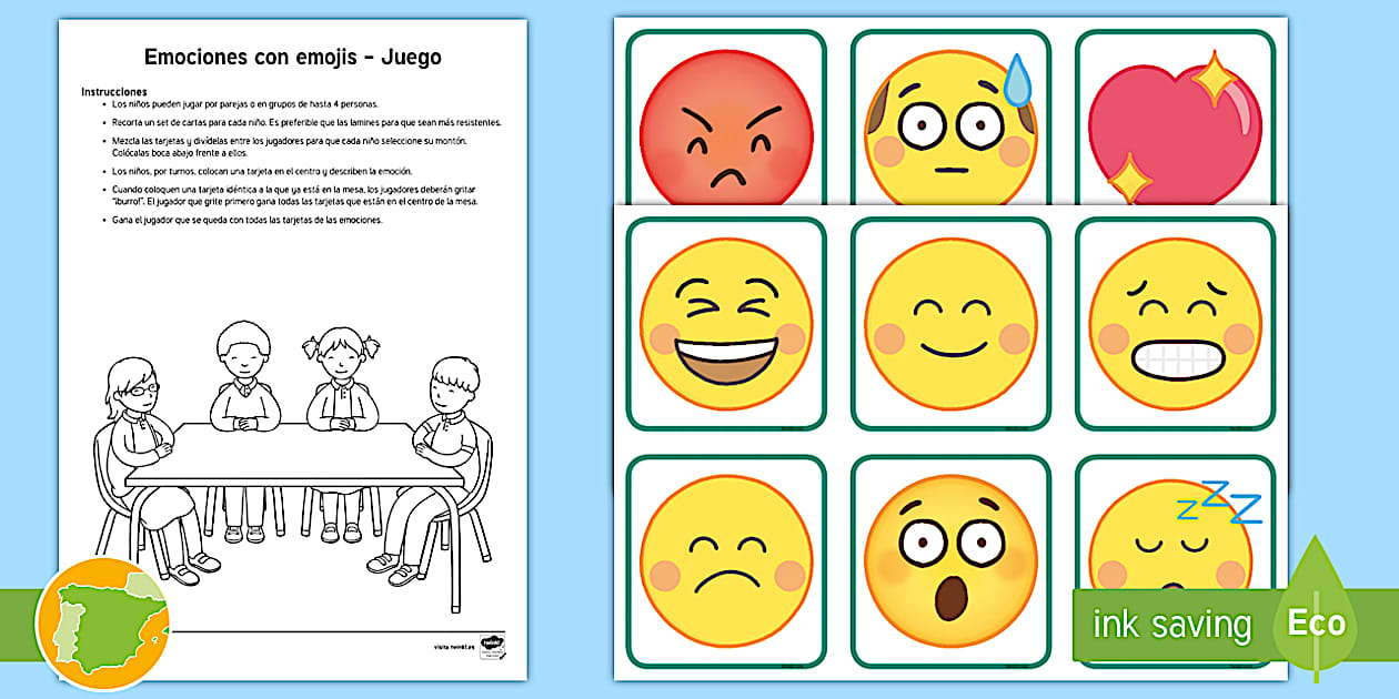 😊 Juego: Emociones con emojis - Twinkl