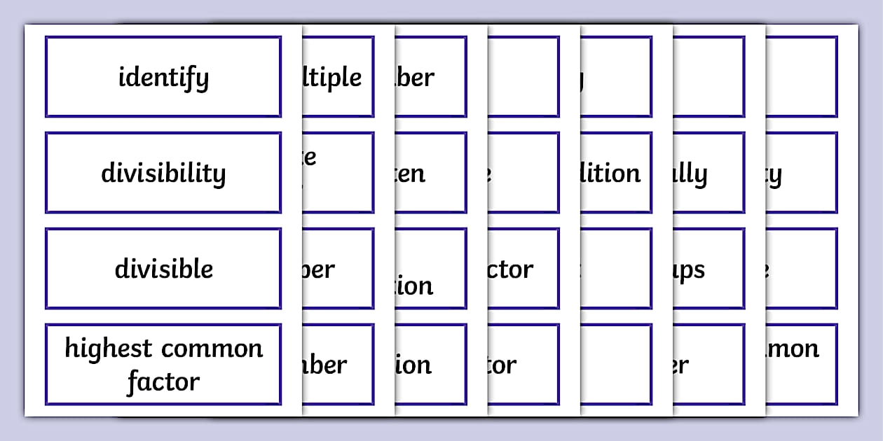 👉 Y5 Multiplication and Division Vocabulary Cards
