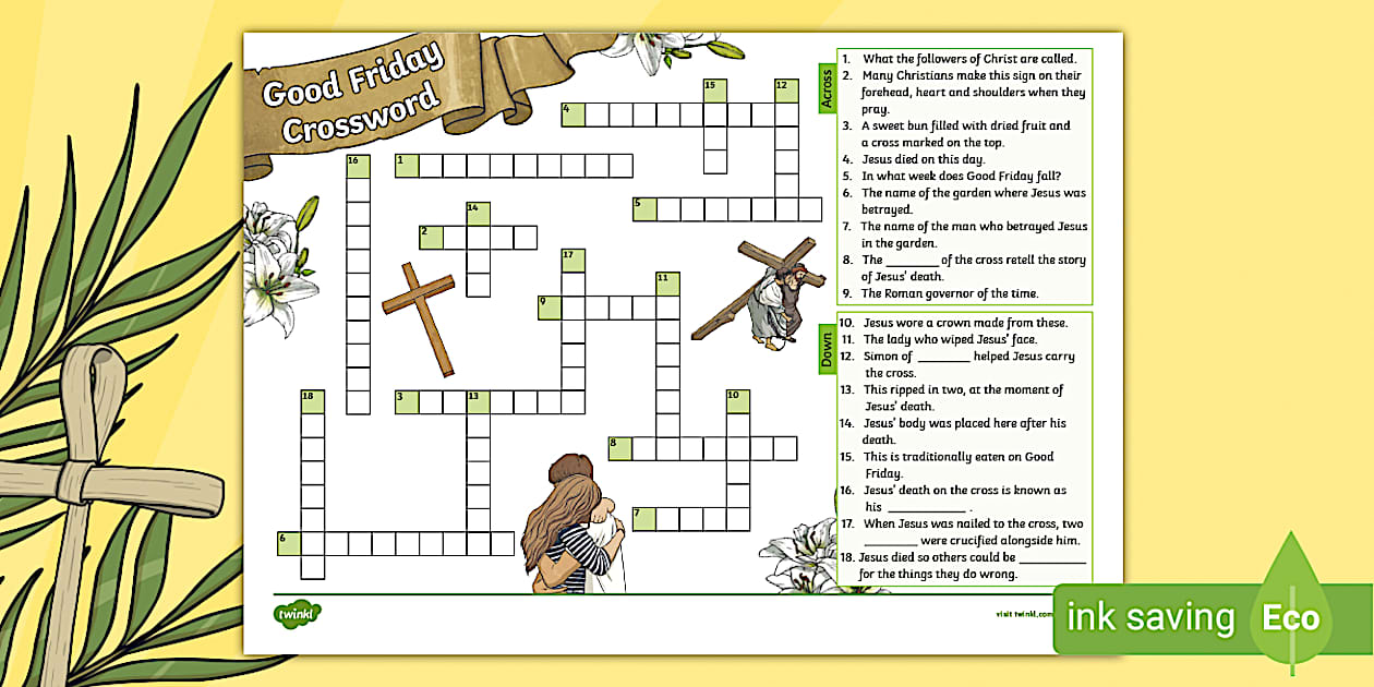 Good Friday Crossword Puzzle | Twinkl Resources - Twinkl