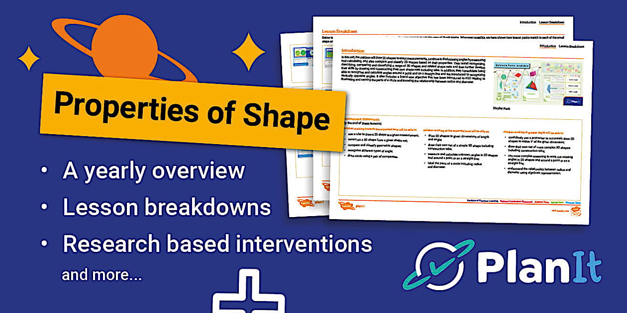 Year 6 Properties of Shapes PlanIt Maths Steps to Progression Overview
