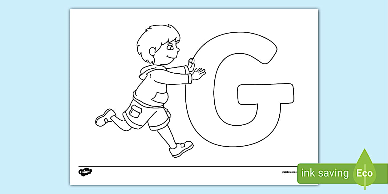 Letter G People Colouring Page | Primary Resources | Twinkl