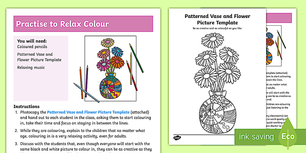 Practise to Relax Colouring Activity (teacher made) - Twinkl