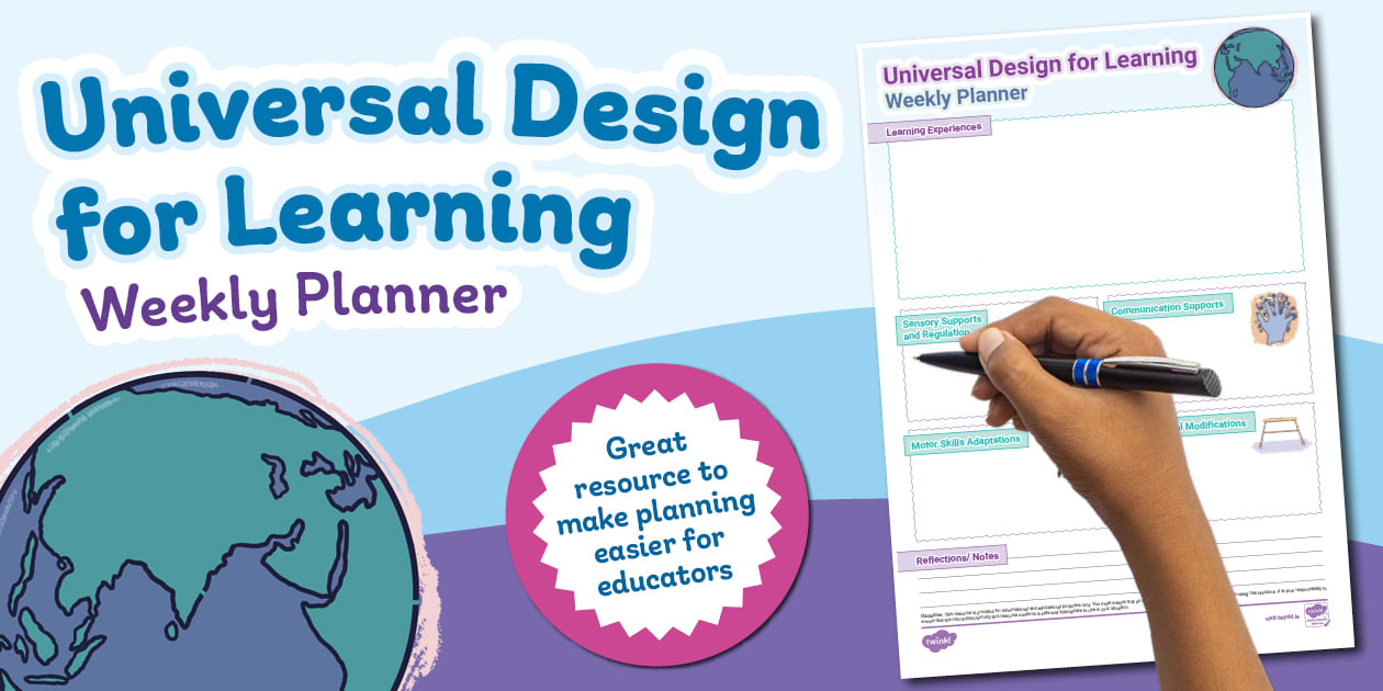 UDL Weekly Planner for Early Childhood