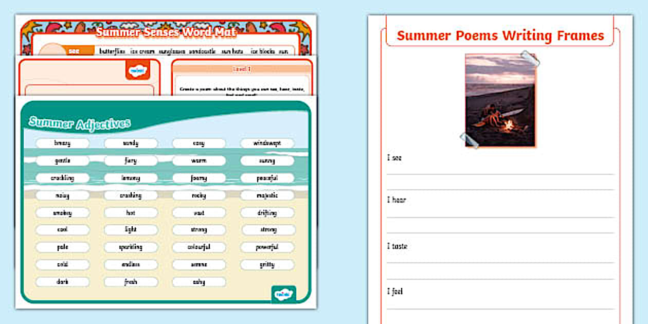 Summer Senses Poem Pack (teacher made) - Twinkl