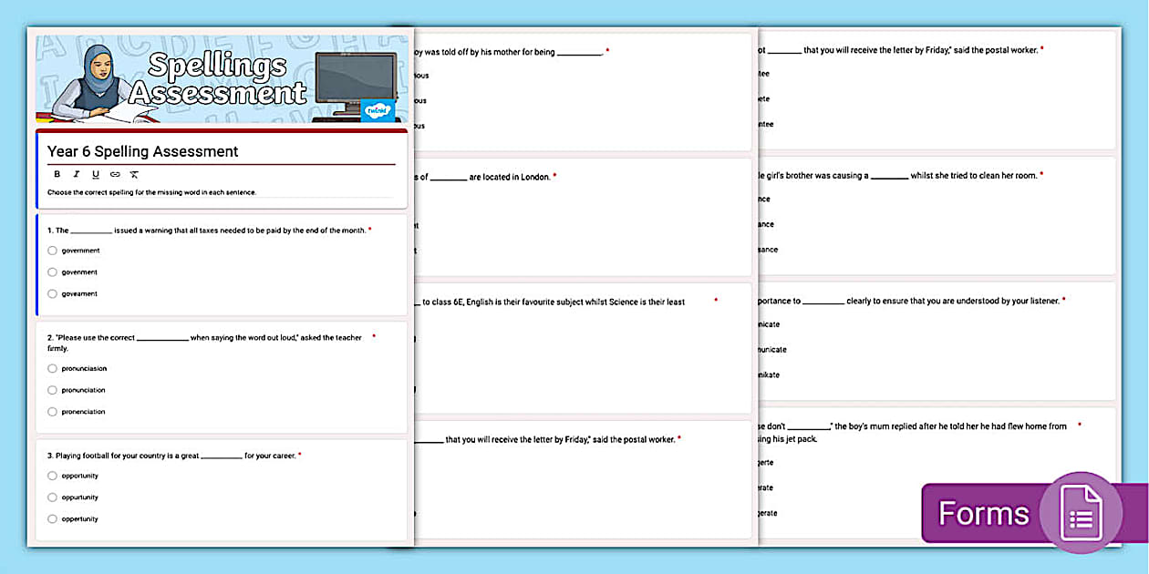 Year 6 Spelling Assessment