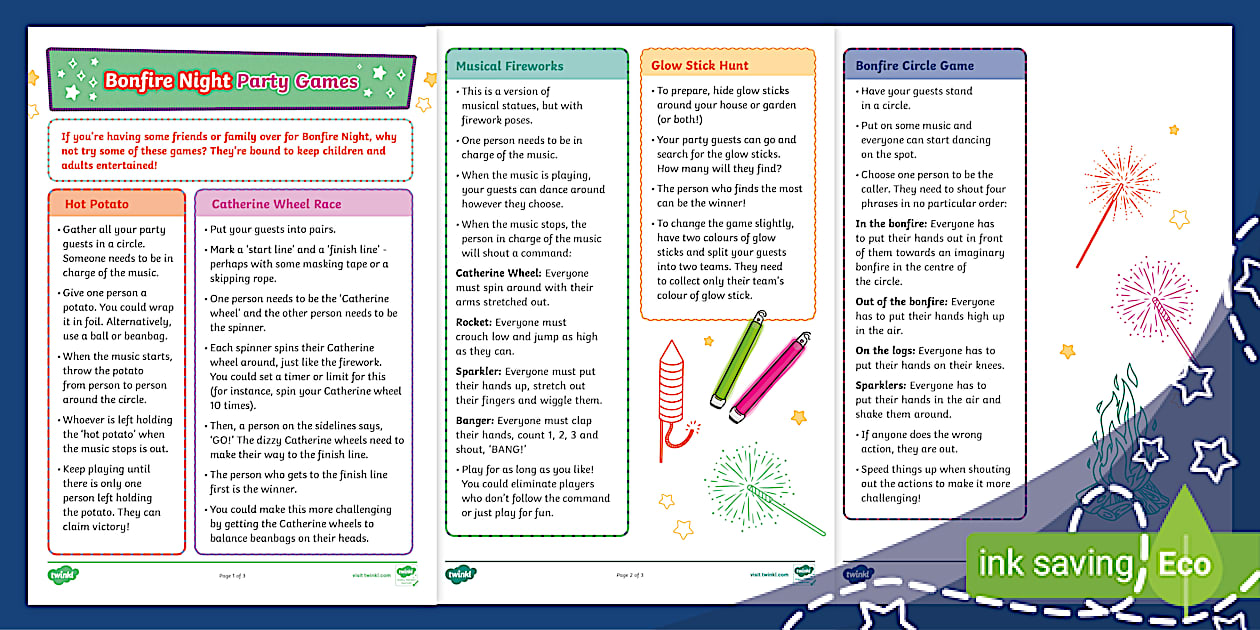 Bonfire Night activities to inspire the best party games