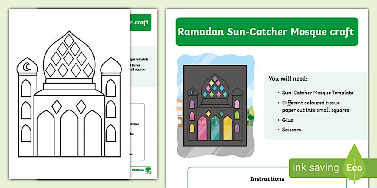 Ramadan sun catcher mosque craft | Twinkl - Twinkl