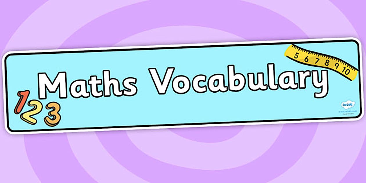 Maths Vocabulary Display Banner (Lehrer gemacht) - Twinkl