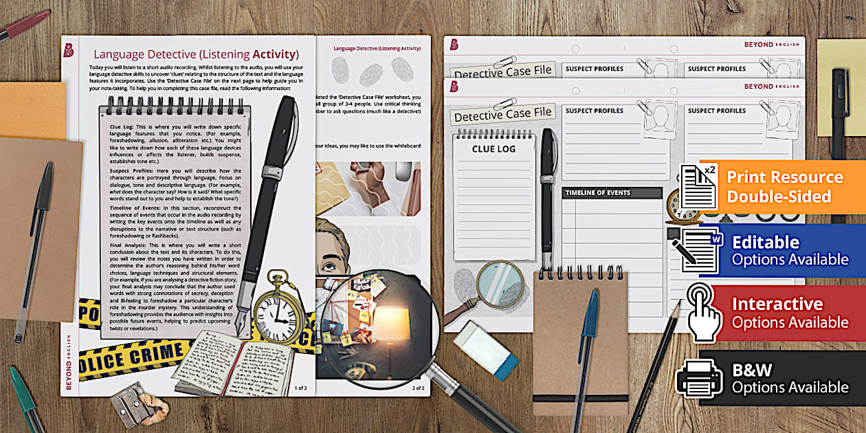 Language Detective (Listening Activity) - Twinkl