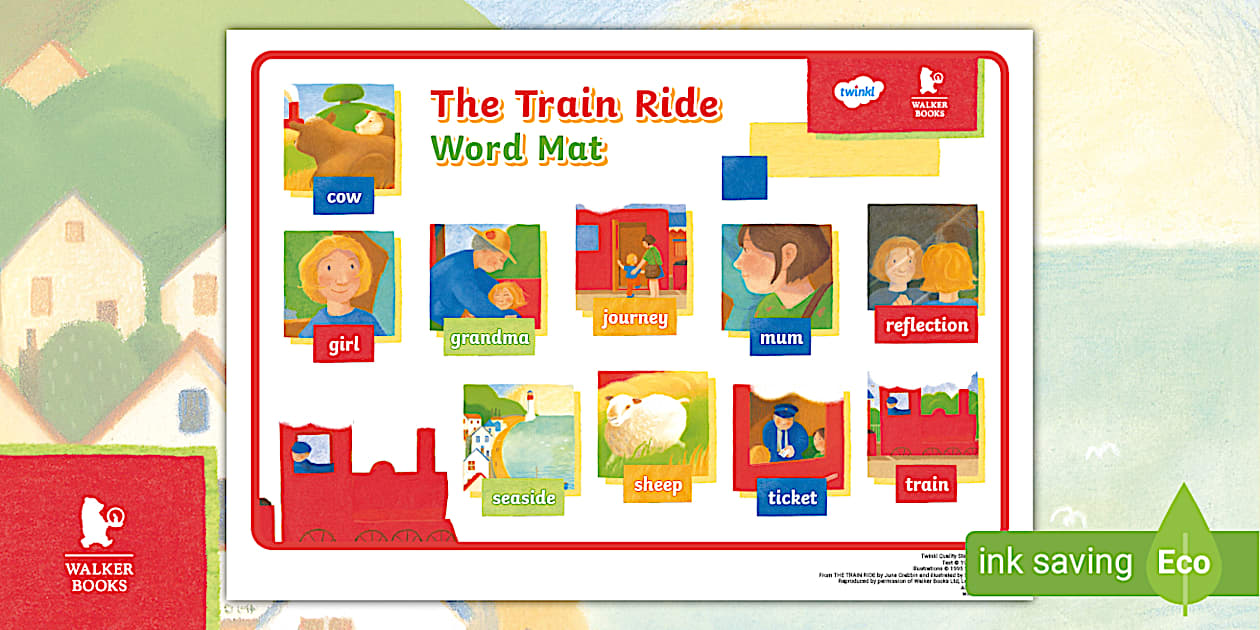 FREE! - The Train Ride Word Mat (teacher made) - Twinkl
