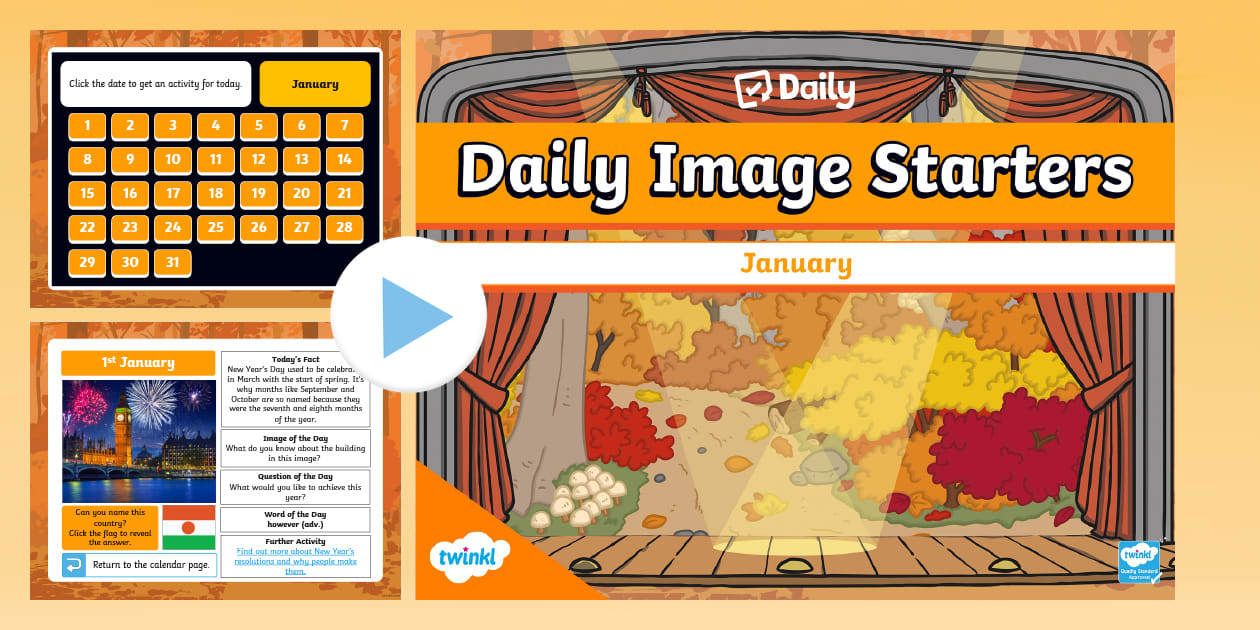 Twinkl Daily Images Early Morning Work January PowerPoint