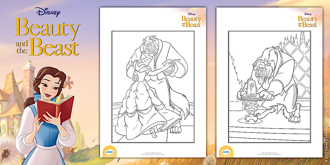 Beauty and the Beast: The Beast Colouring Pages