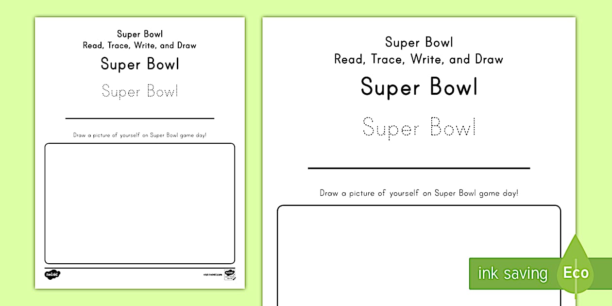 Super Bowl Drawing | Prekindergarten Resource | Twinkl USA