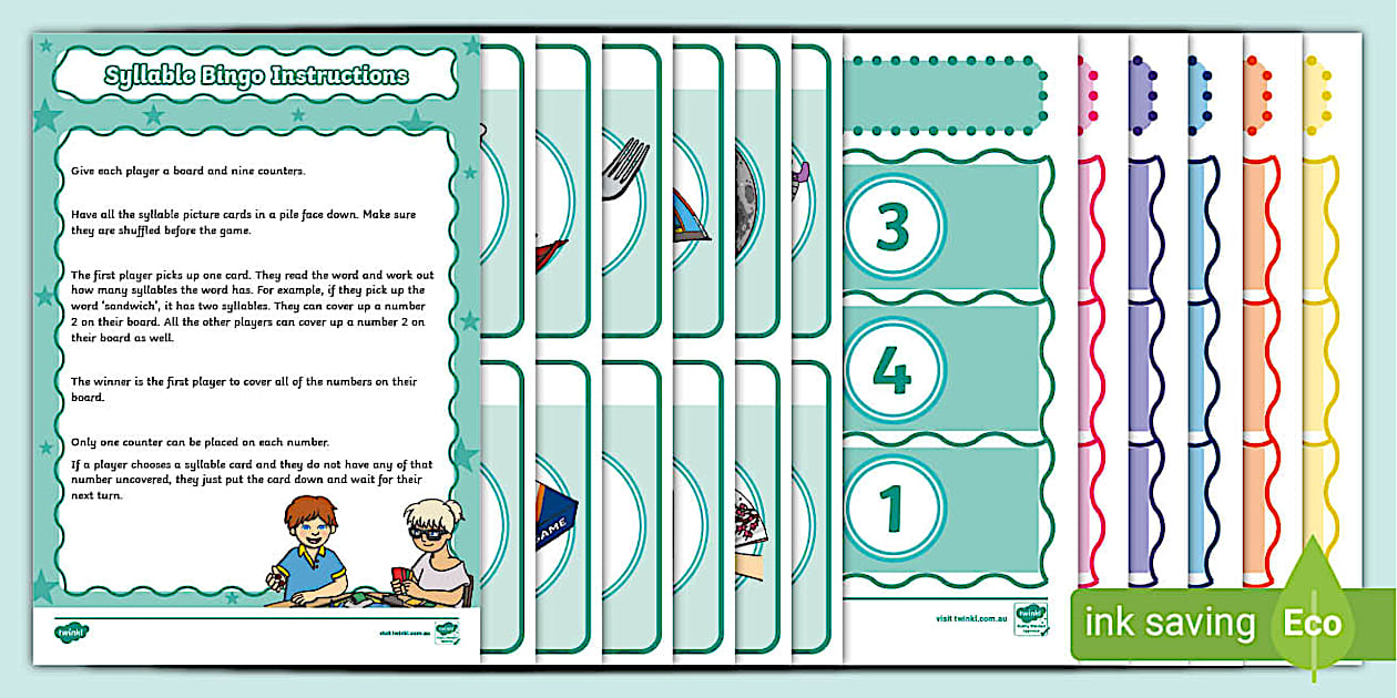 Syllable Bingo | Twinkl (Teacher-Made) - Twinkl