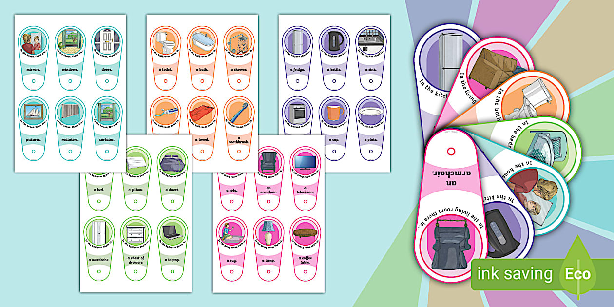 EAL Everyday Objects at Home with English Word Fans - Twinkl