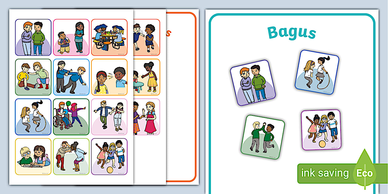 Kad Pengasingan - Sikap Bagus dan Tidak Bagus (teacher made)