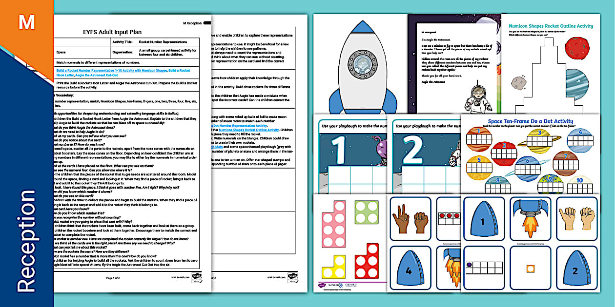 EYFS Rocket Number Representations Adult Input Plan Pack