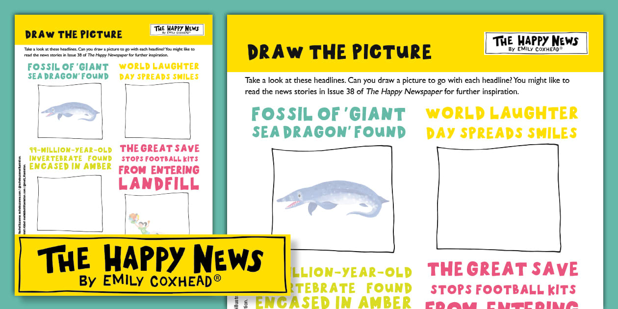 The Happy Newspaper: Draw the Picture (Issue 38) - Twinkl