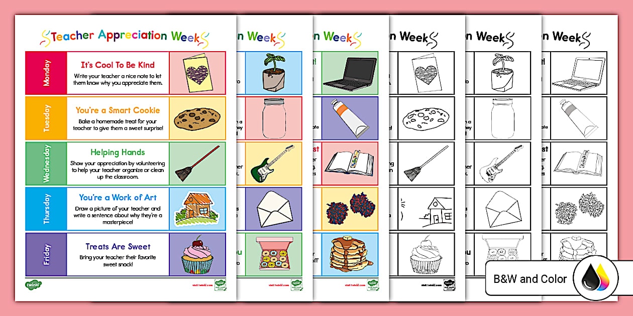 Teacher Appreciation Week Themes Schedule | Twinkl USA