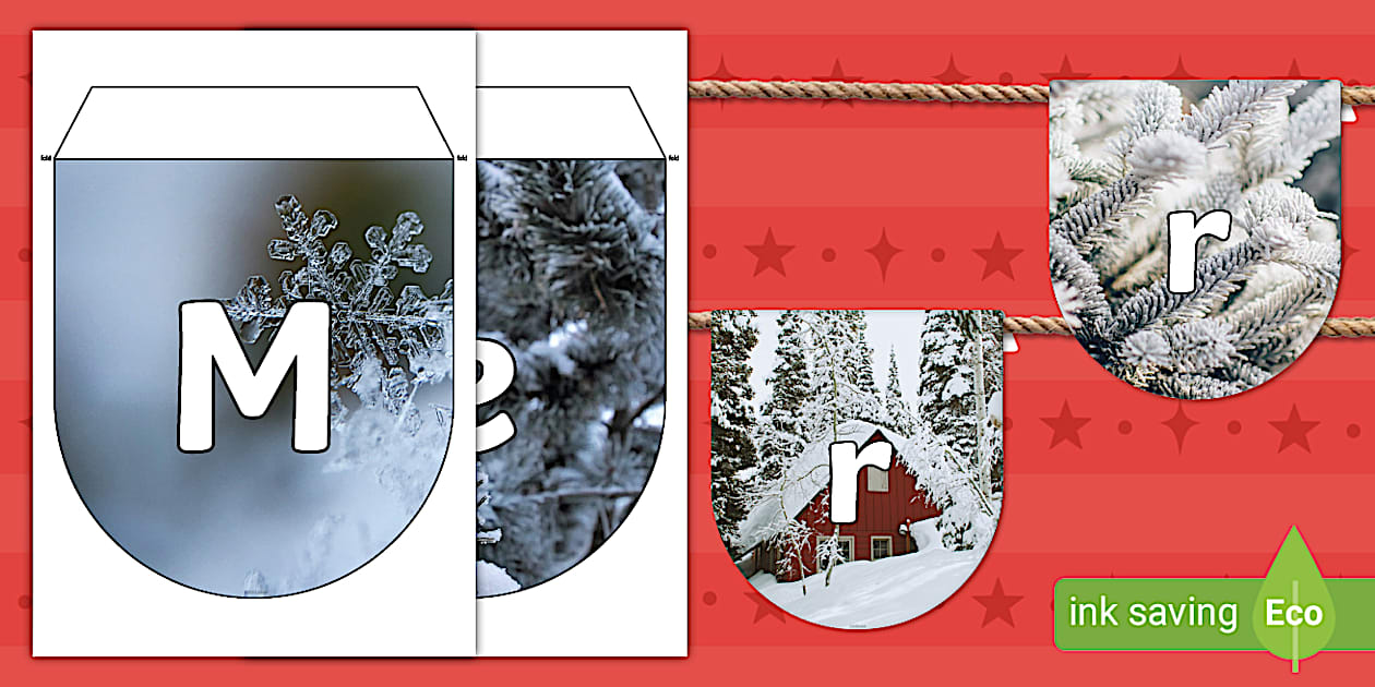 Merry Christmas Photo Display Bunting (teacher made)