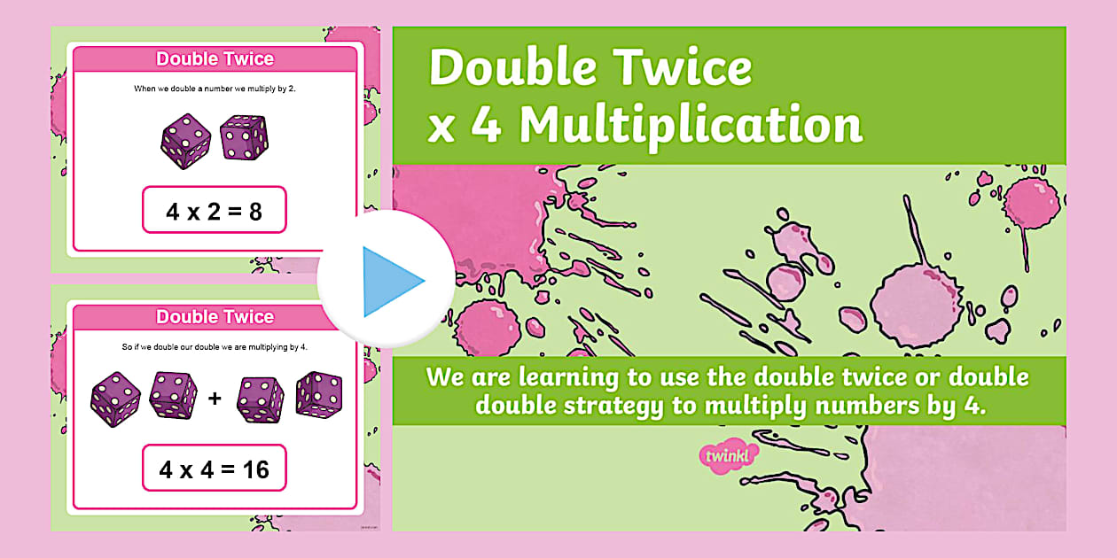 Double Twice Strategy PowerPoint (teacher made) - Twinkl