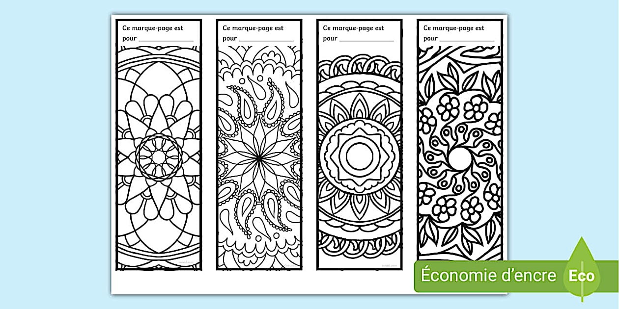 Marque-pages à colorier - Rangoli (teacher made) - Twinkl